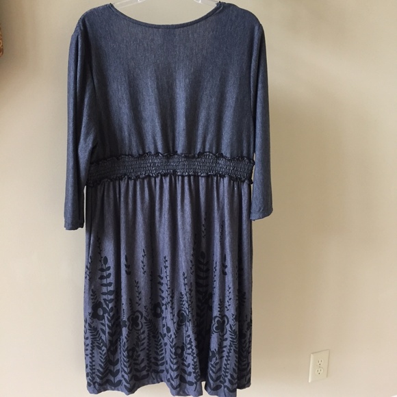Just My Size | Dresses | Jms Just My Size Gray Floral Print Dress 2x ...